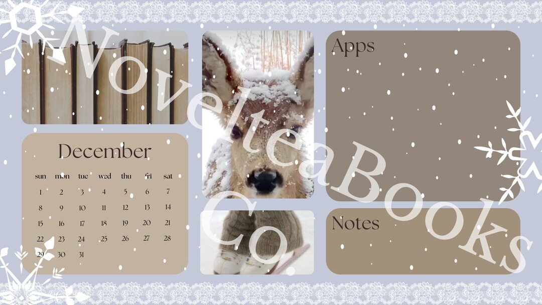 2024 December Snowy Winter Wonderland Desktop Wallpaper - Etsy