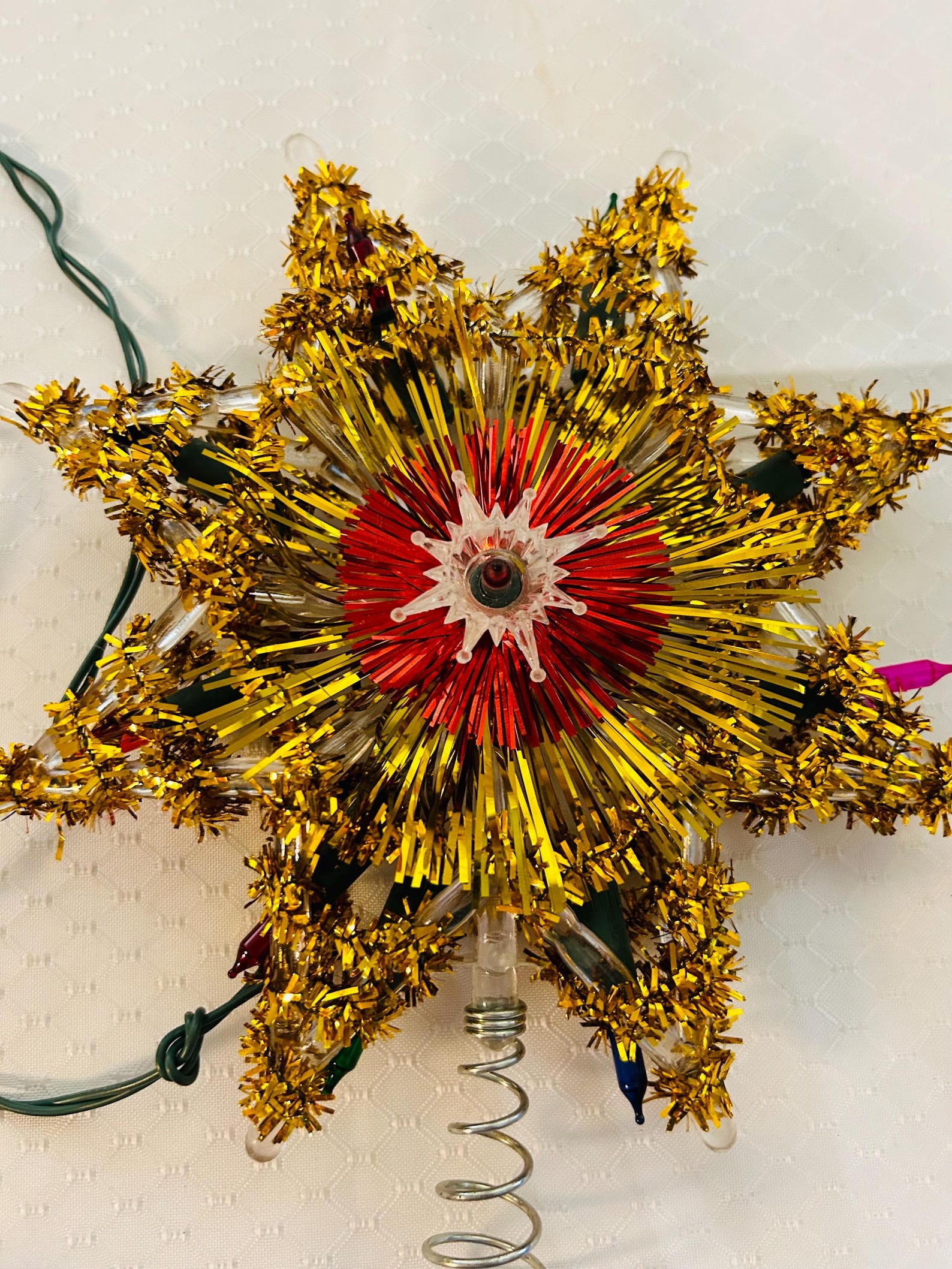 Vintage Lighted Christmas Tree Topper Star - Etsy