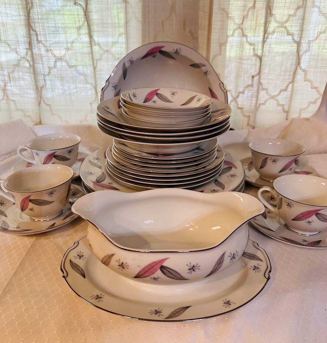 Vintage Serenade Narumi Feathers Dinnerware Set - Etsy