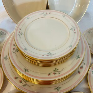 Vintage Lenox Rose Manor Dinnerware Set - Etsy