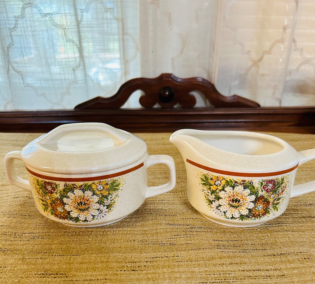 Vintage Lenox Temper Ware Cream and Sugar - Etsy