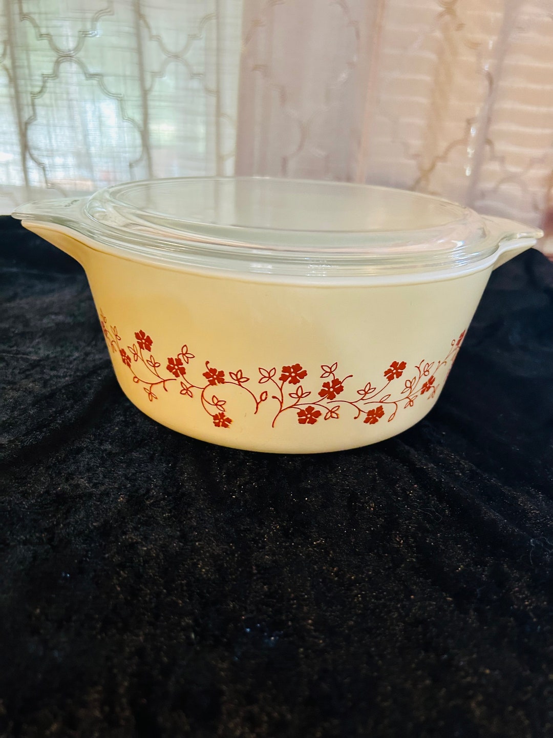 Vintage Pyrex Trailing Flowers Casserole - Etsy