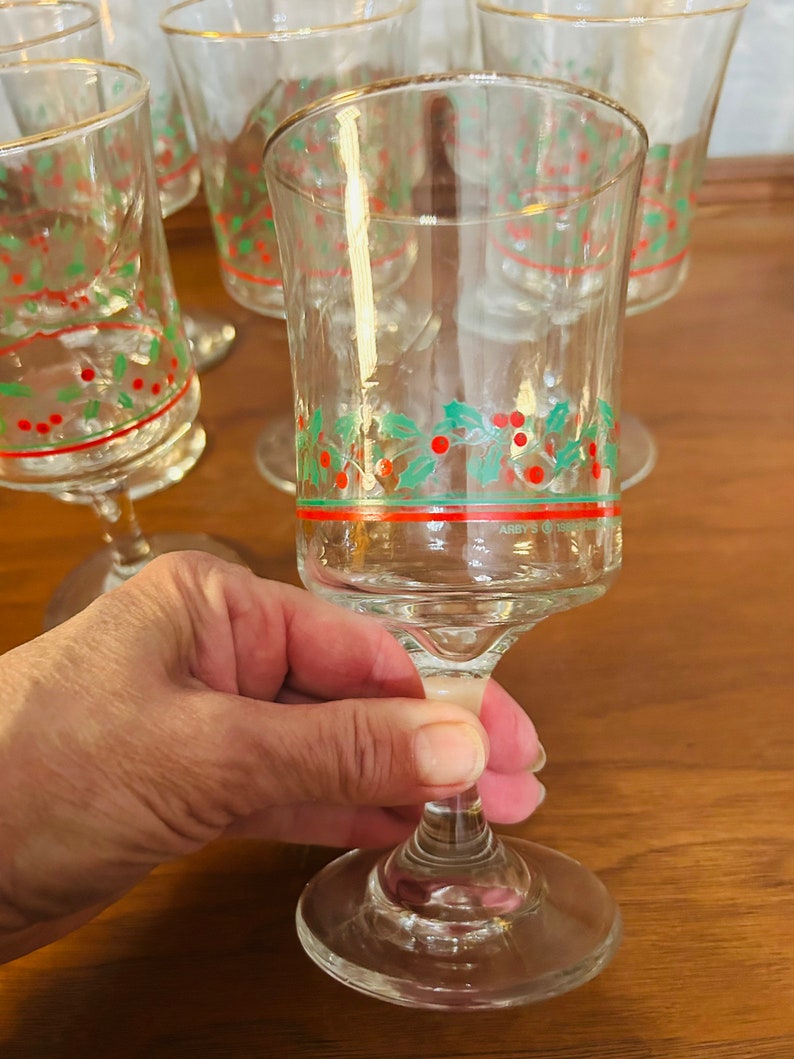 Vintage Libby Holly and Berry Drinking Glasses - Etsy