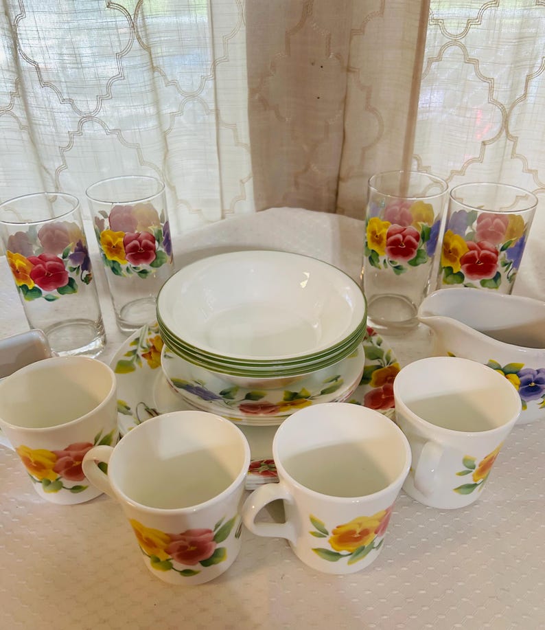 Vintage Corelle Summer Blush Dinnerware - Etsy