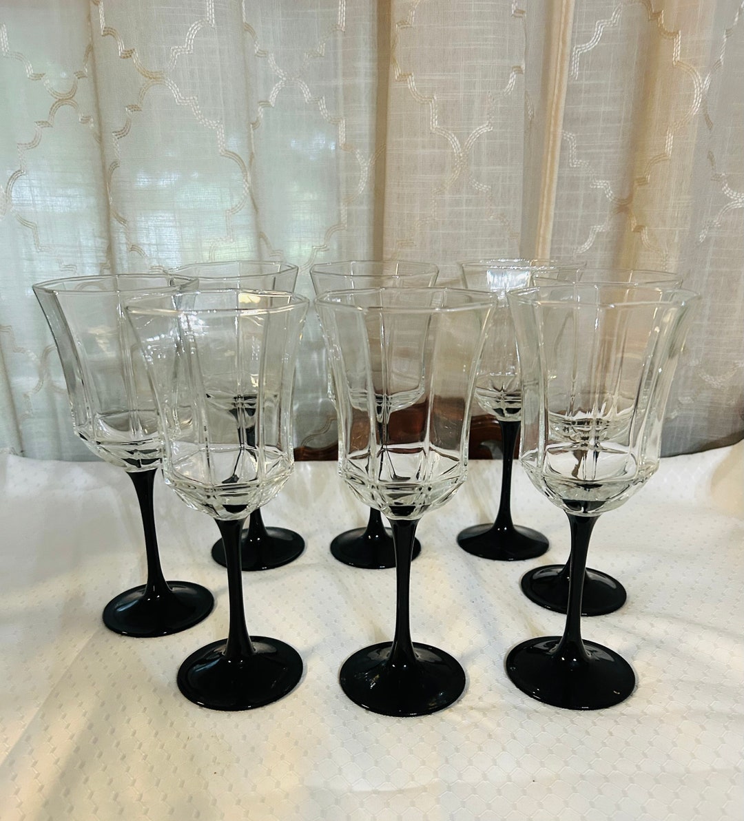 Vintage Octine Black by Arcoroc - Etsy