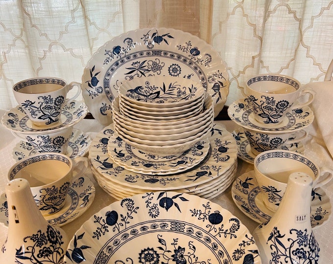 Vintage Meakin Classic Blue Nordic Dinnerware Set - Etsy