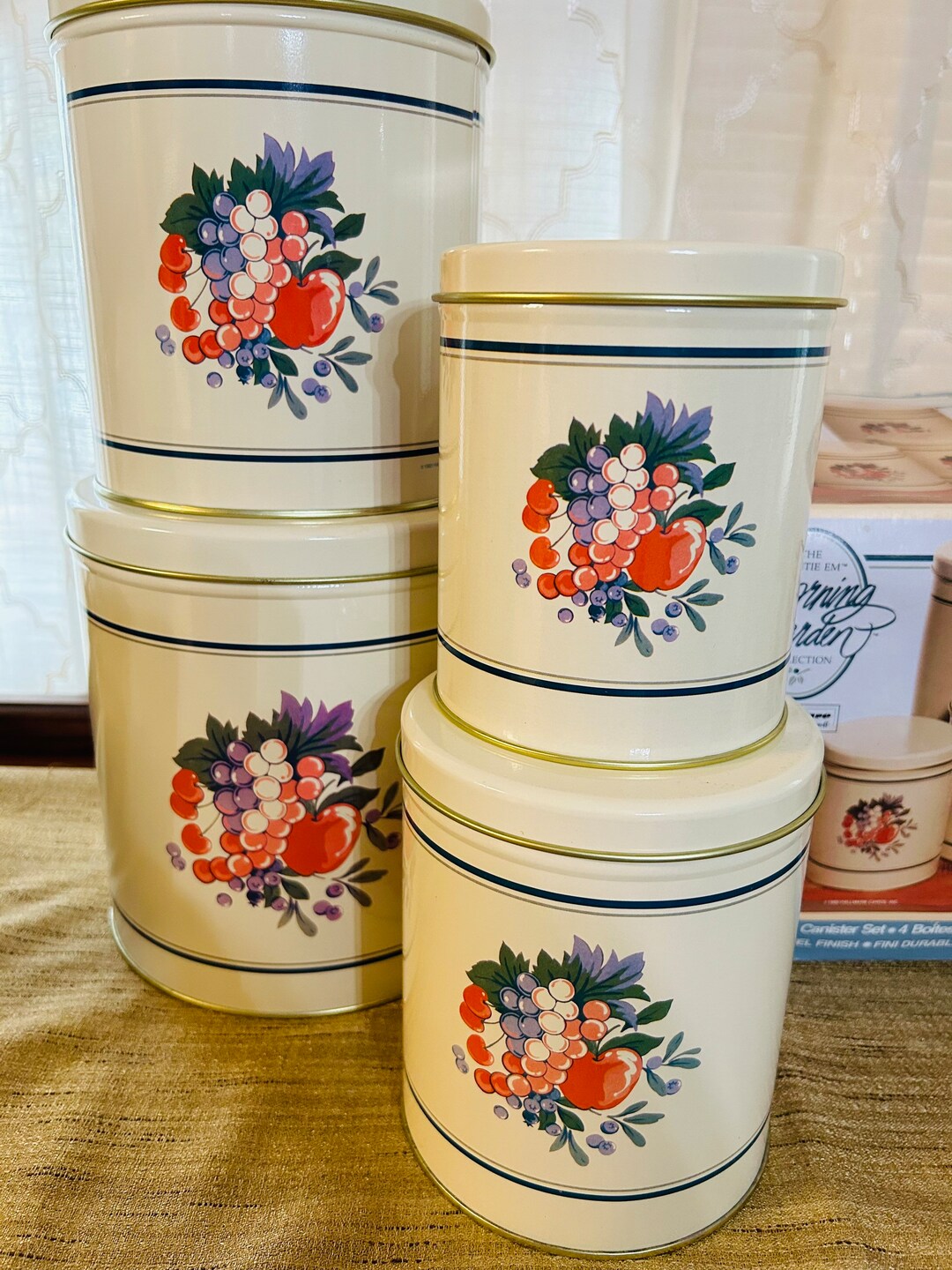 Vintage Ballonoff Morning Glory Nesting Canisters - Etsy