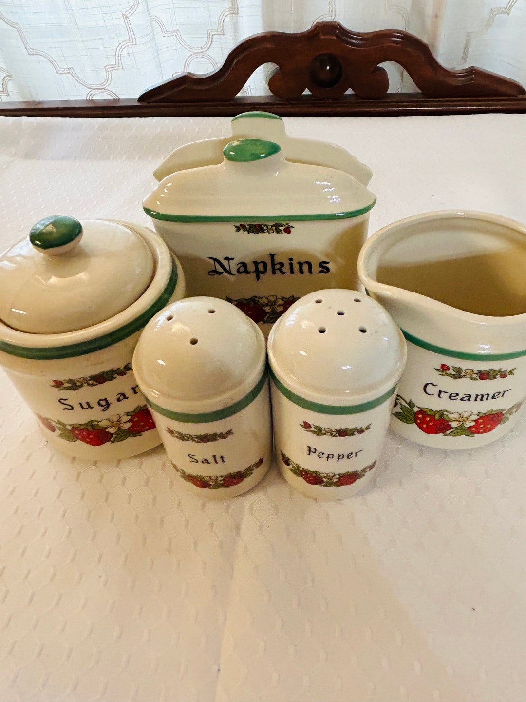 Vintage Strawberry Kitchen Hostess Set - Etsy