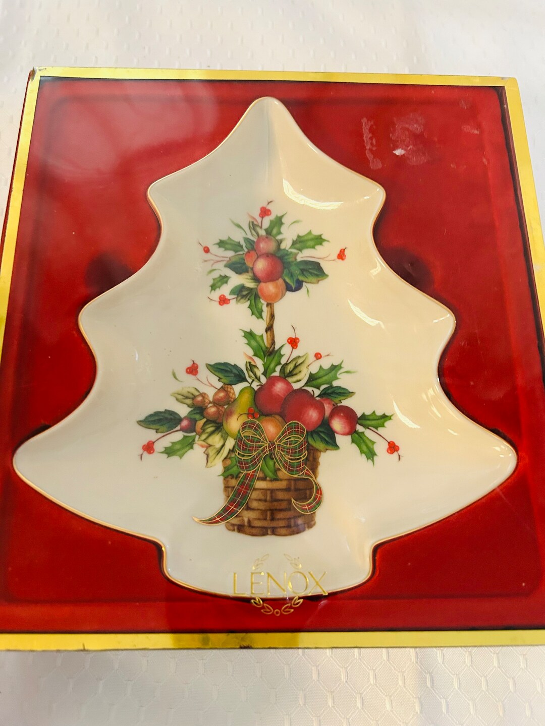 Vintage Lenox Christmas Tree Dish - Etsy
