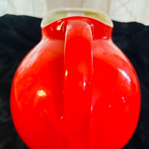 Vintage Hall Superior Ball Pitcher Red - Etsy