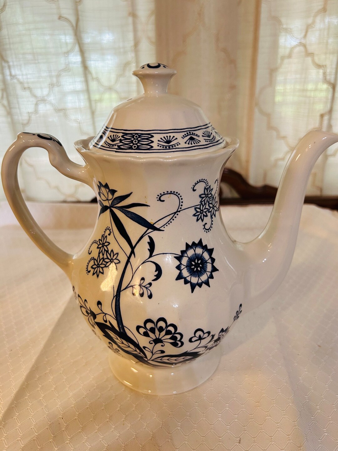 Vintage J & G Meakin Blue Nordic Teapot - Etsy
