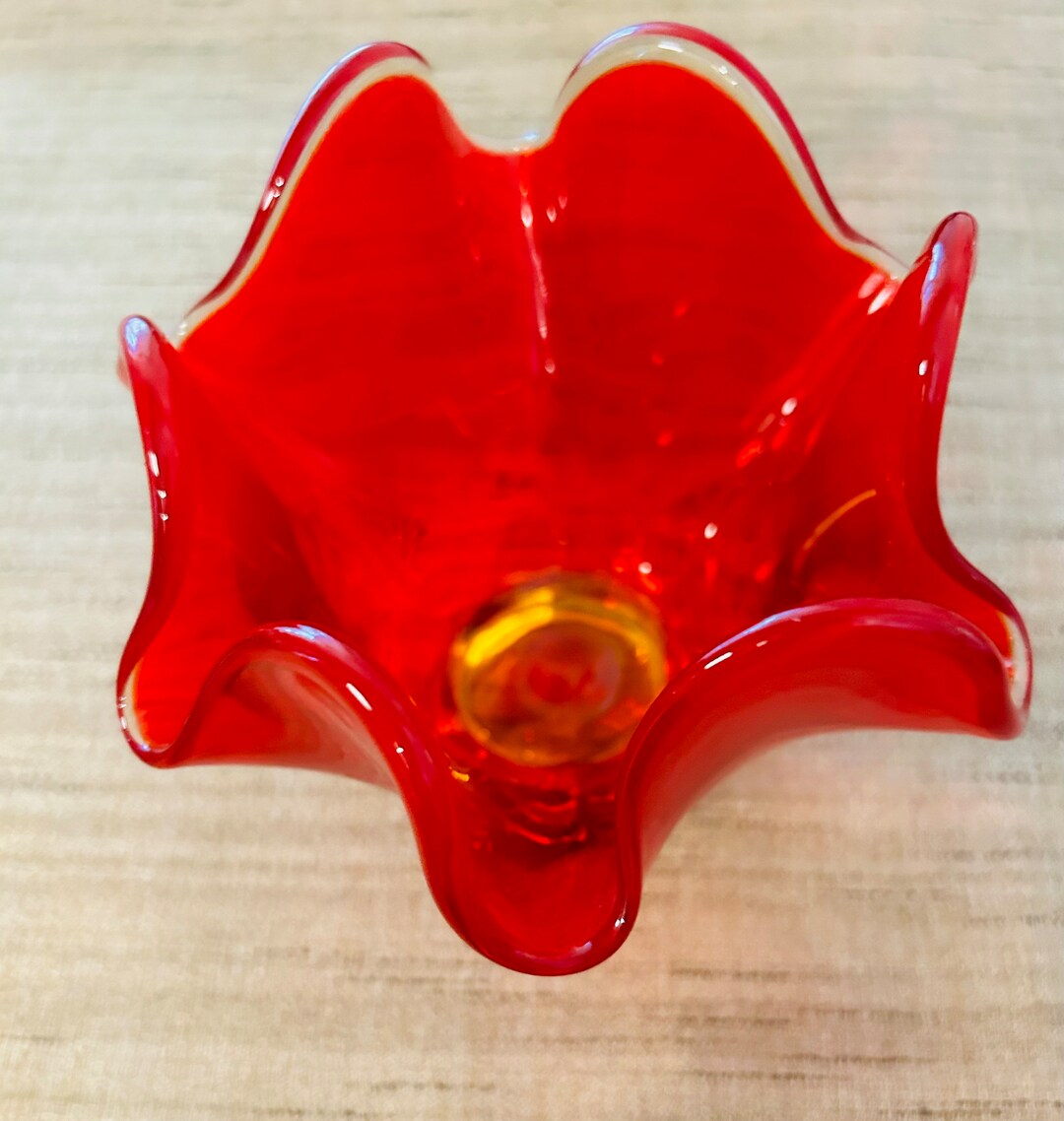 Vintage LE Smith Amberina Glass - Etsy