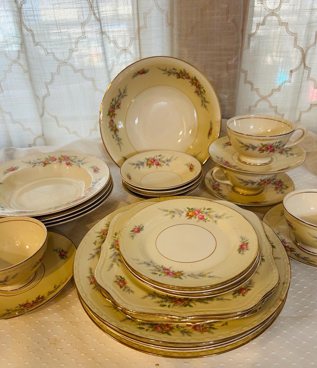 Vintage Homer Laughlin Georgian Dinnerware Set - Etsy