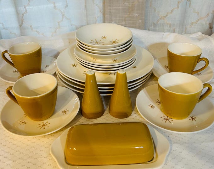 Vintage Royal China Star Glow Dinnerware Set - Etsy