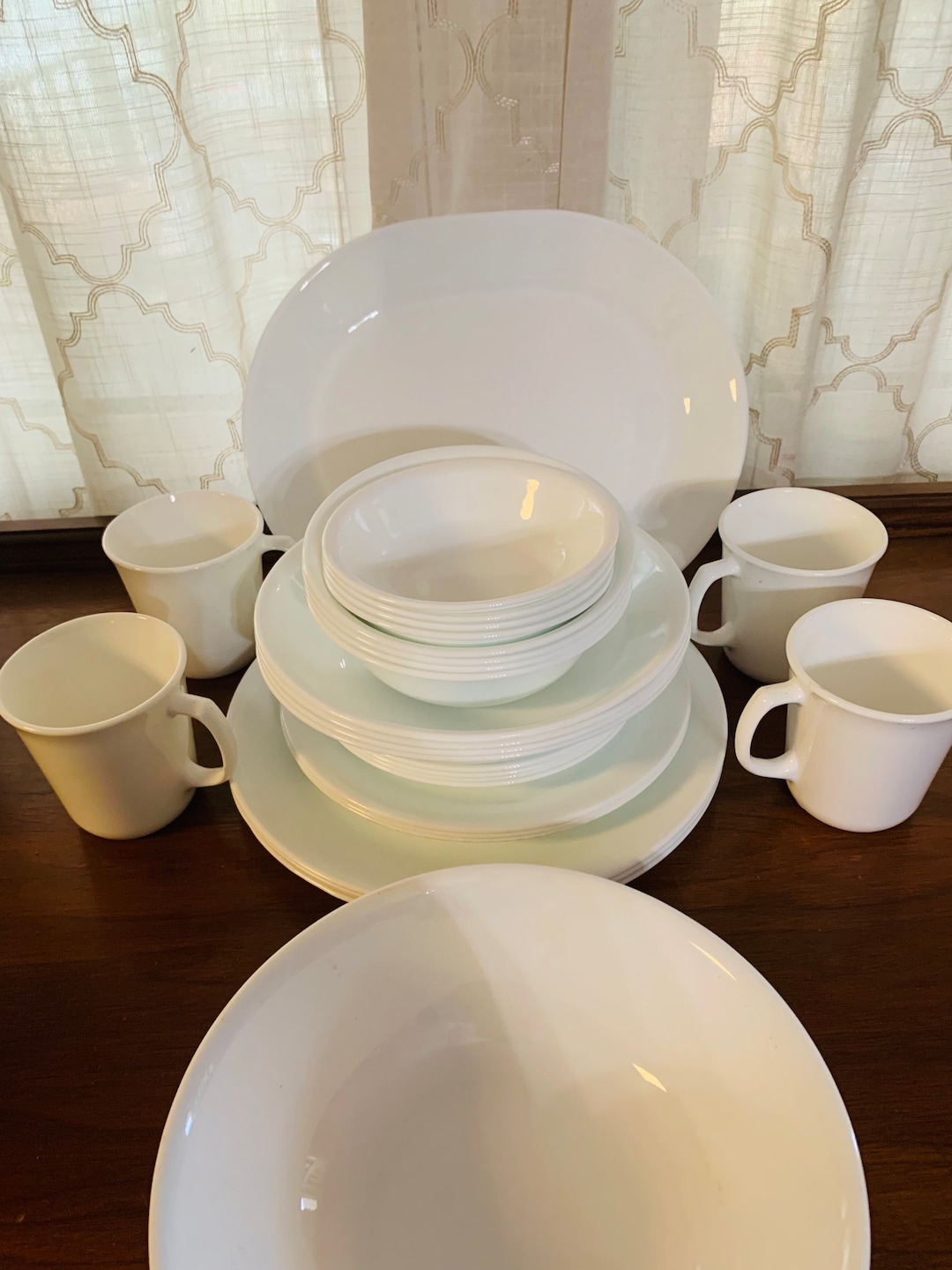Vintage Corelle Winter Frost Dinnerware Set - Etsy