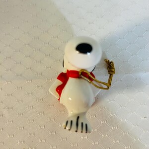 Vintage Ceramic Snoopy Christmas Ornament - Etsy