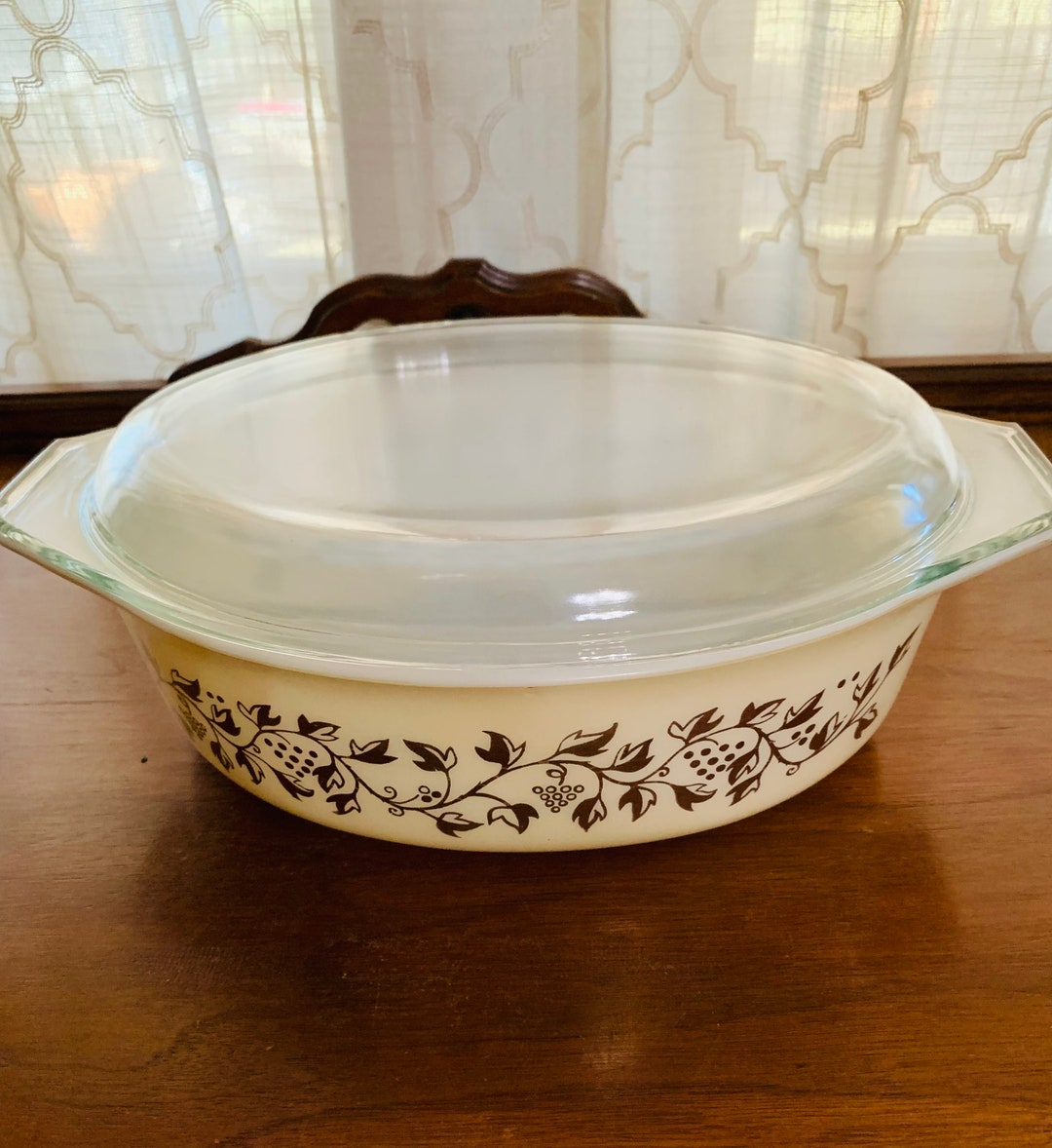 Vintage Pyrex Golden Grape Vine Casserole - Etsy
