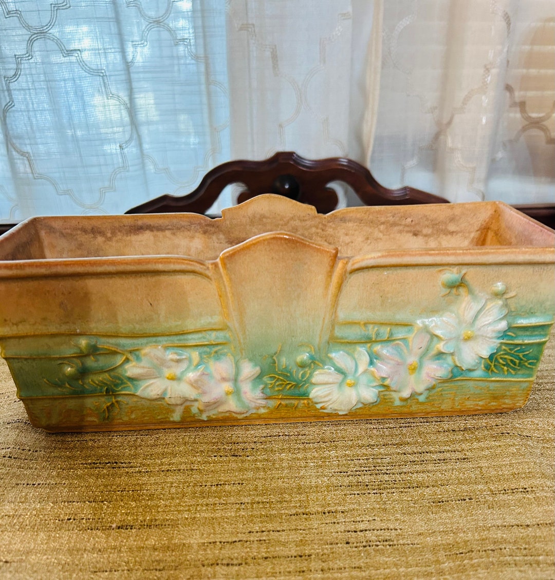 Vintage Roseville Tan Cosmos Window Box - Etsy