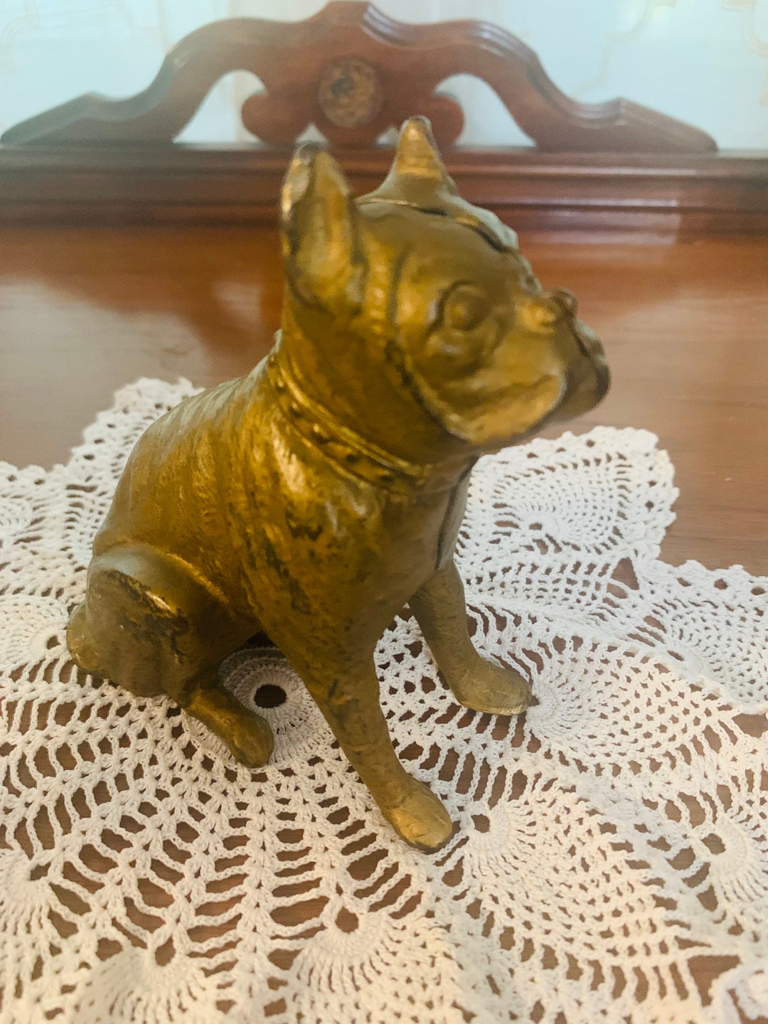 Vintage Cast Iron Bull Dog Bank - Etsy Österreich