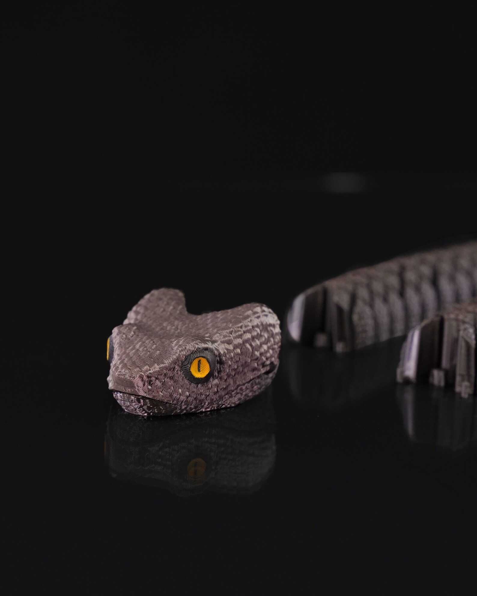 Stunning Articulated Bush Viper Detailed and Moveable Snake Figurine ...