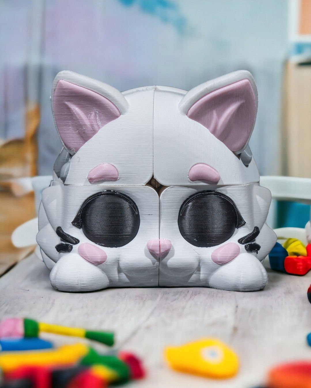 Adorable 3D Printed Cat Puzzle - Cute and Fun Feline Model for Cat ...