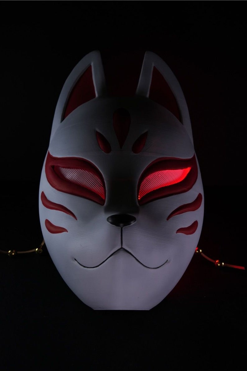 Mystical Kitsune Mask Detailed Fox Mask Ideal for Cosplay, Anime ...
