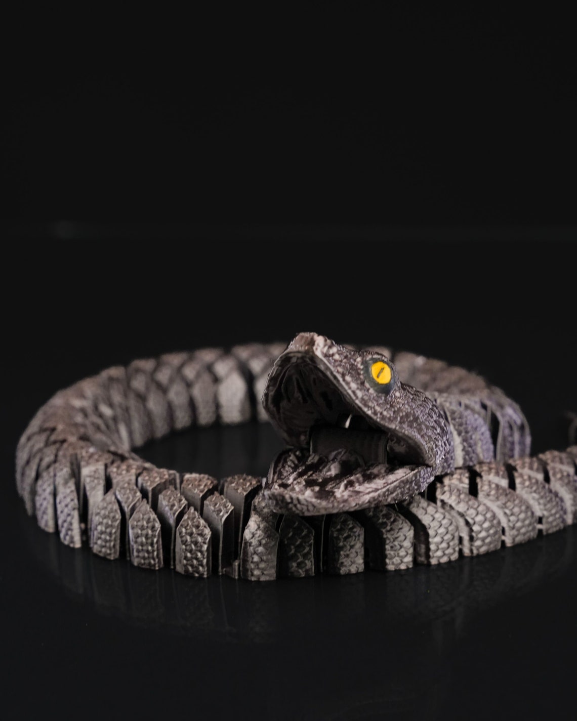 Stunning Articulated Bush Viper Detailed and Moveable Snake Figurine ...