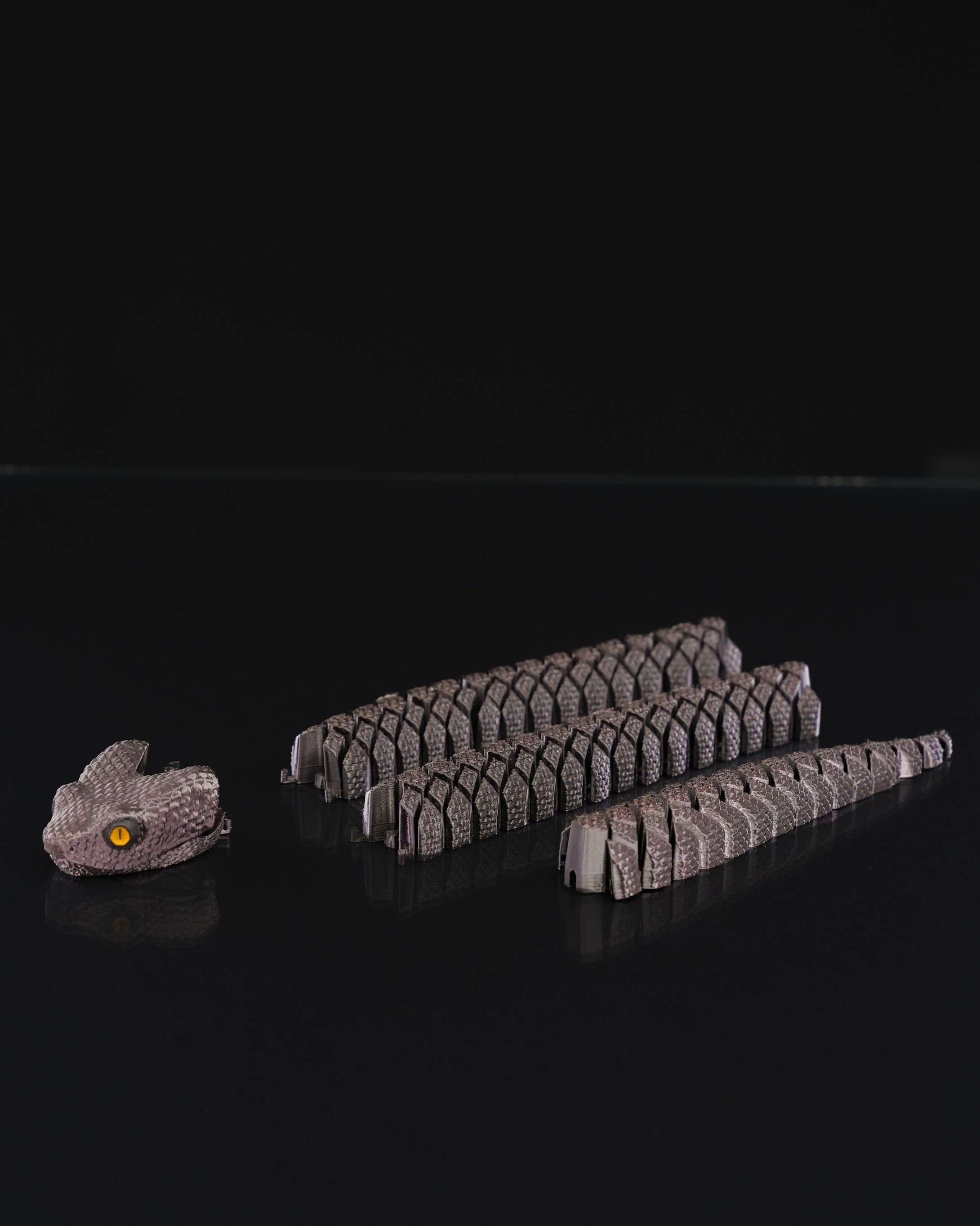 Stunning Articulated Bush Viper Detailed and Moveable Snake Figurine ...