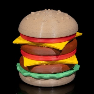 Fidget Burger – 3D Printed Stackable Sensory Toy, Satisfying Burger ...