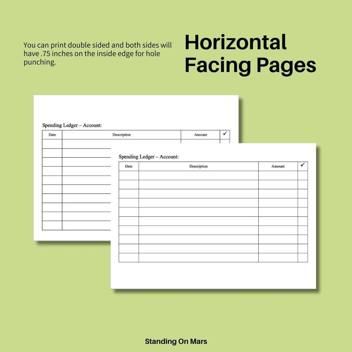 PRINTABLE Split Pages Ledger A6 | Spending Tracker A6 | Separate Pages ...