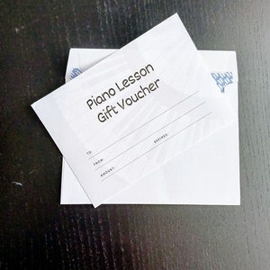Printable Piano Lesson Gift Voucher, Piano Gift Certificate - Etsy
