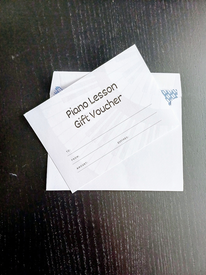 Printable Piano Lesson Gift Voucher, Piano Gift Certificate - Etsy