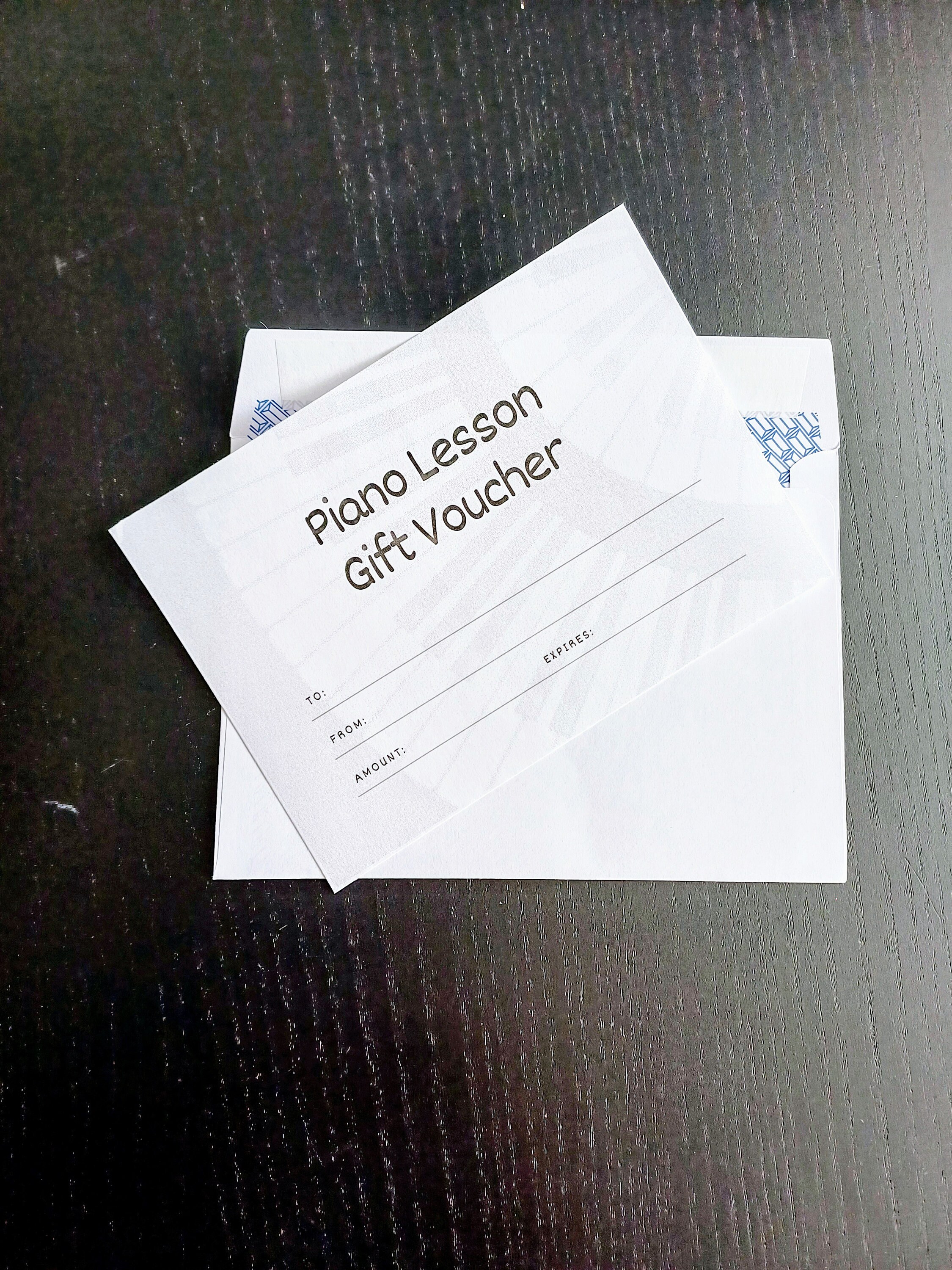Printable Piano Lesson Gift Voucher, Piano Gift Certificate - Etsy