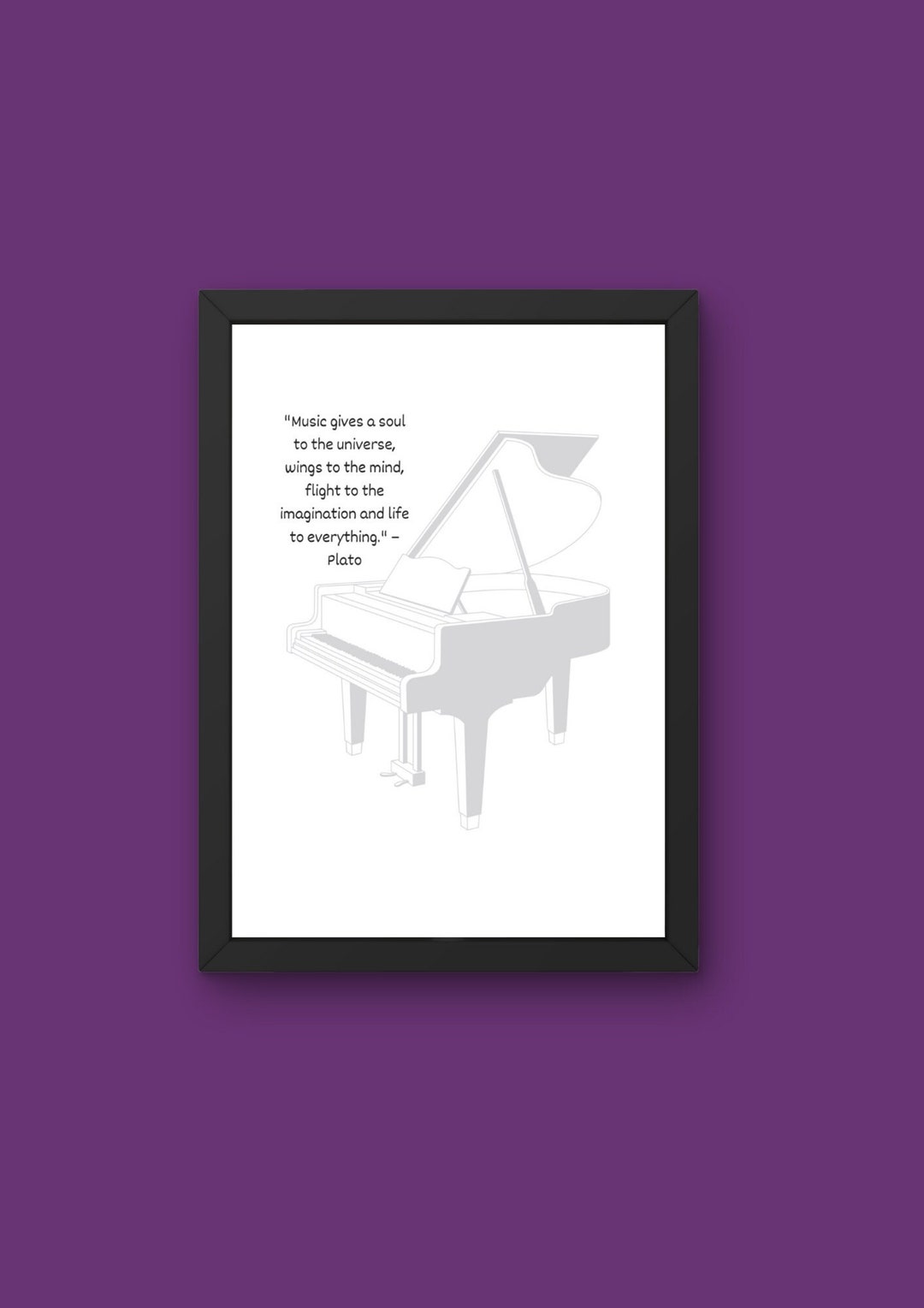 Piano Quote Poster, Artwork for Music Room, Piano Wall Art - Etsy