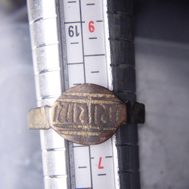 RARELY Offered Ancient Roman WEDDING Ring With Initials and Date of ...