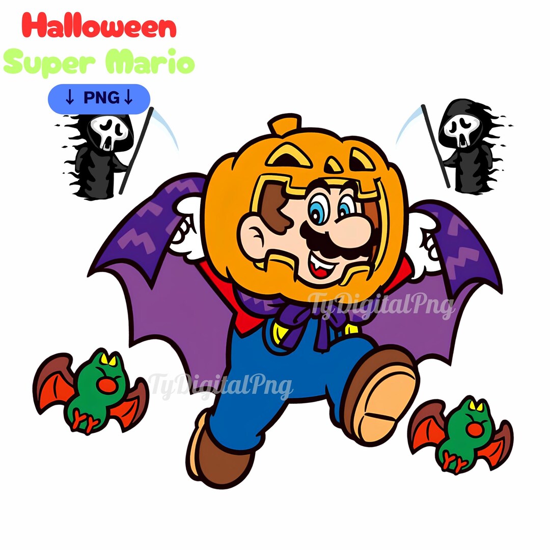 Super Mario Halloween Png, Happy Halloween Super Mario, File for ...