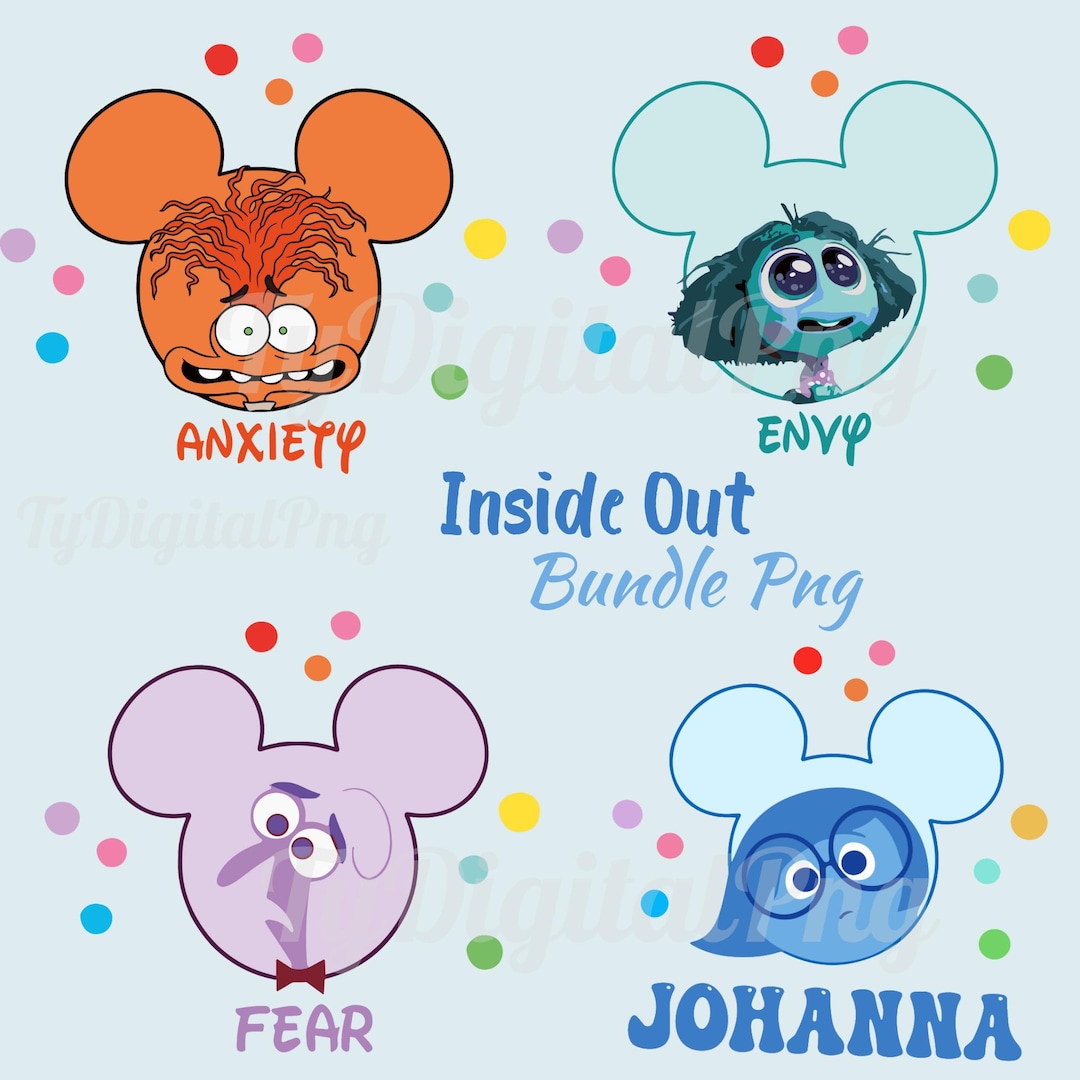 4-PNG Inside Out 2 Bundle Png, Fear Png, Envy Png, Anxiety Png, Johanna ...