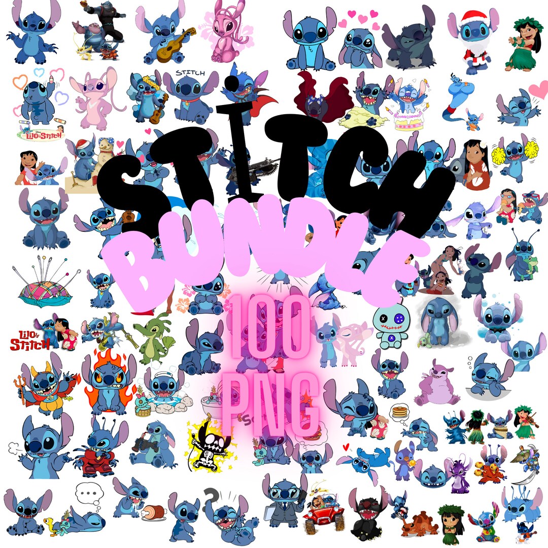Stitch Bundle Png, Stitch Pack, Stitch and Lilo Pack Png, Hand Drawn ...