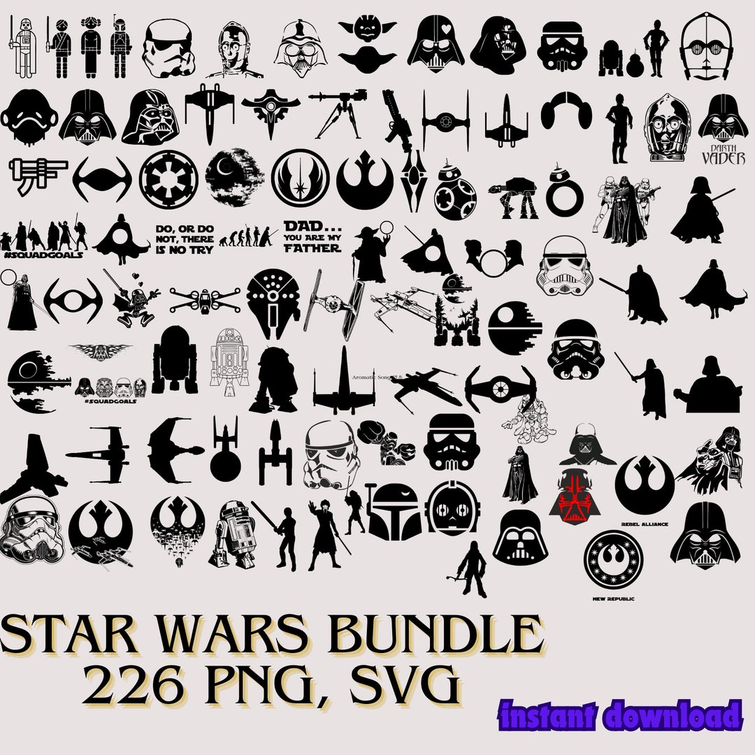 Star Wars Bundle Png, Star Wars Png Svg, Star Wars Svg Bundle, Star ...