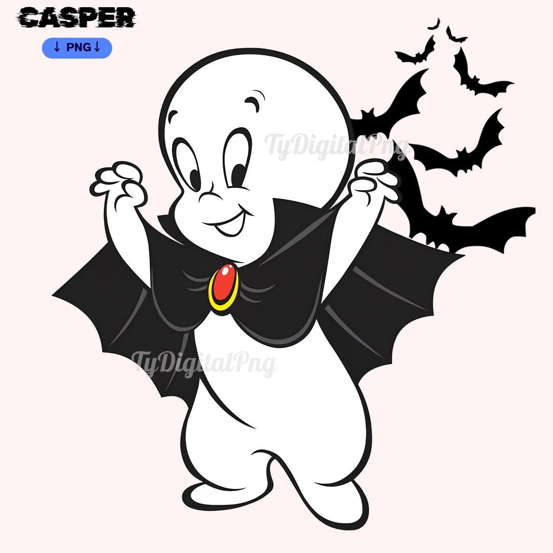 Casper Png, Ghost Png, Sweet Ghost Png, Casper Ghost 300 Dpi Digital ...
