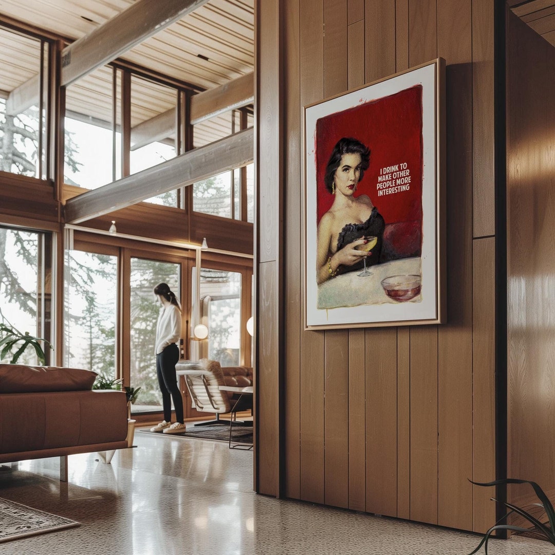 The Connor Brothers Framed Canvas Wall Art - Retro Pop Art Painting for ...