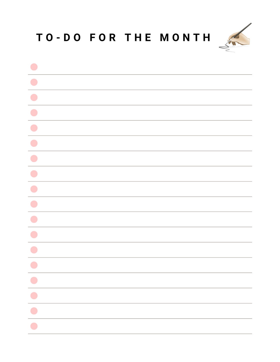 Minimalist to Do List, Simple Tasks List Template, Editable ...