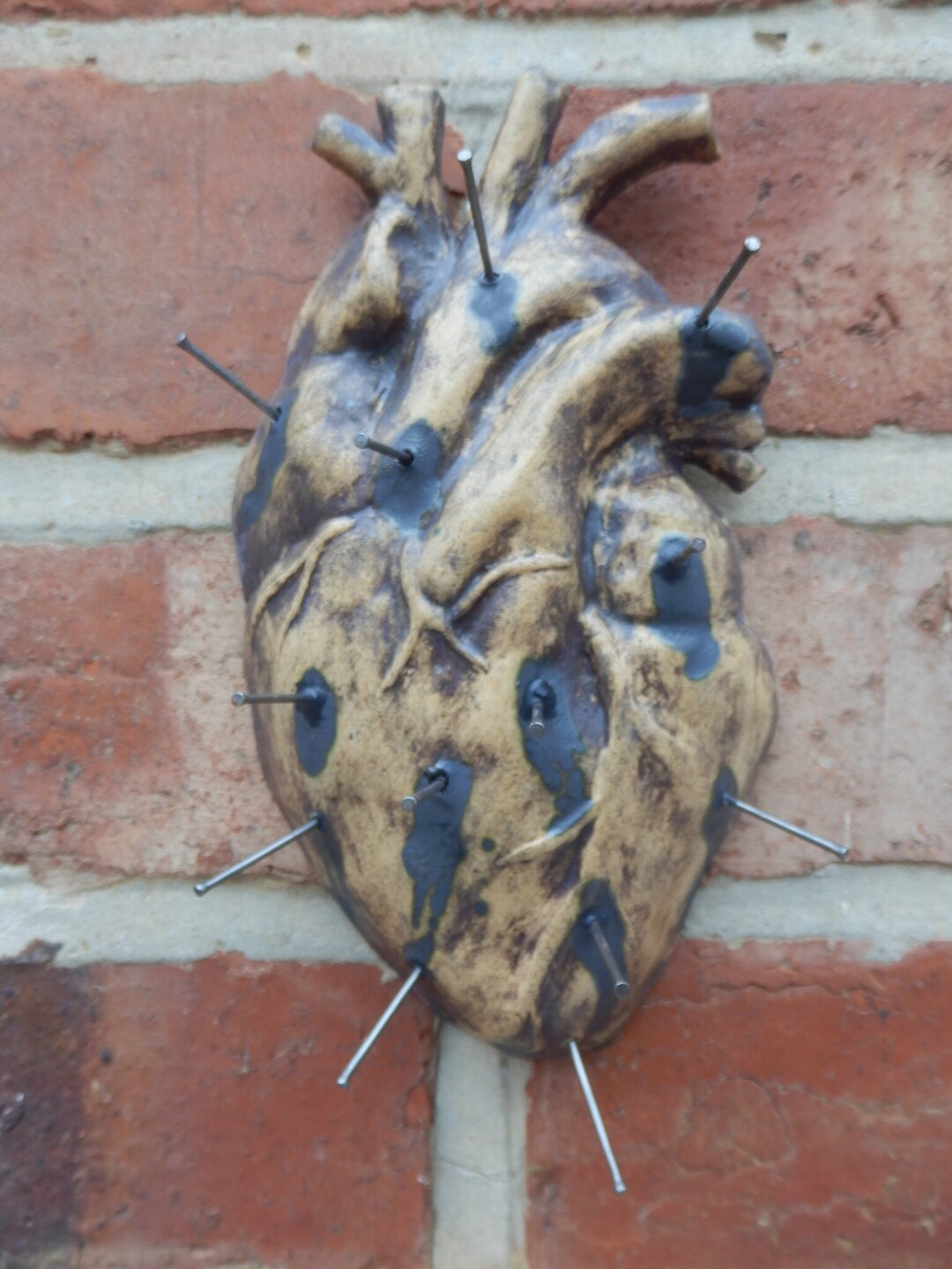 The Cursed Heart Ceramic Wall Decor Art Goth Gothic Home Halloween ...