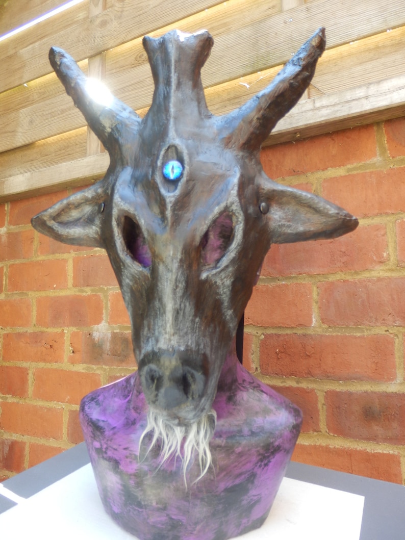 Baphomet Goats Head Mask Occult Horror Halloween Costume Goth Gothic - Etsy