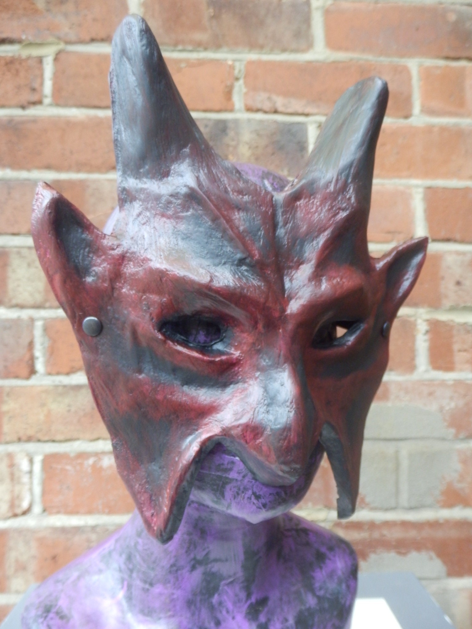 Devil Mask Venetian Papier Mache Carnival Costume Halloween Satan ...