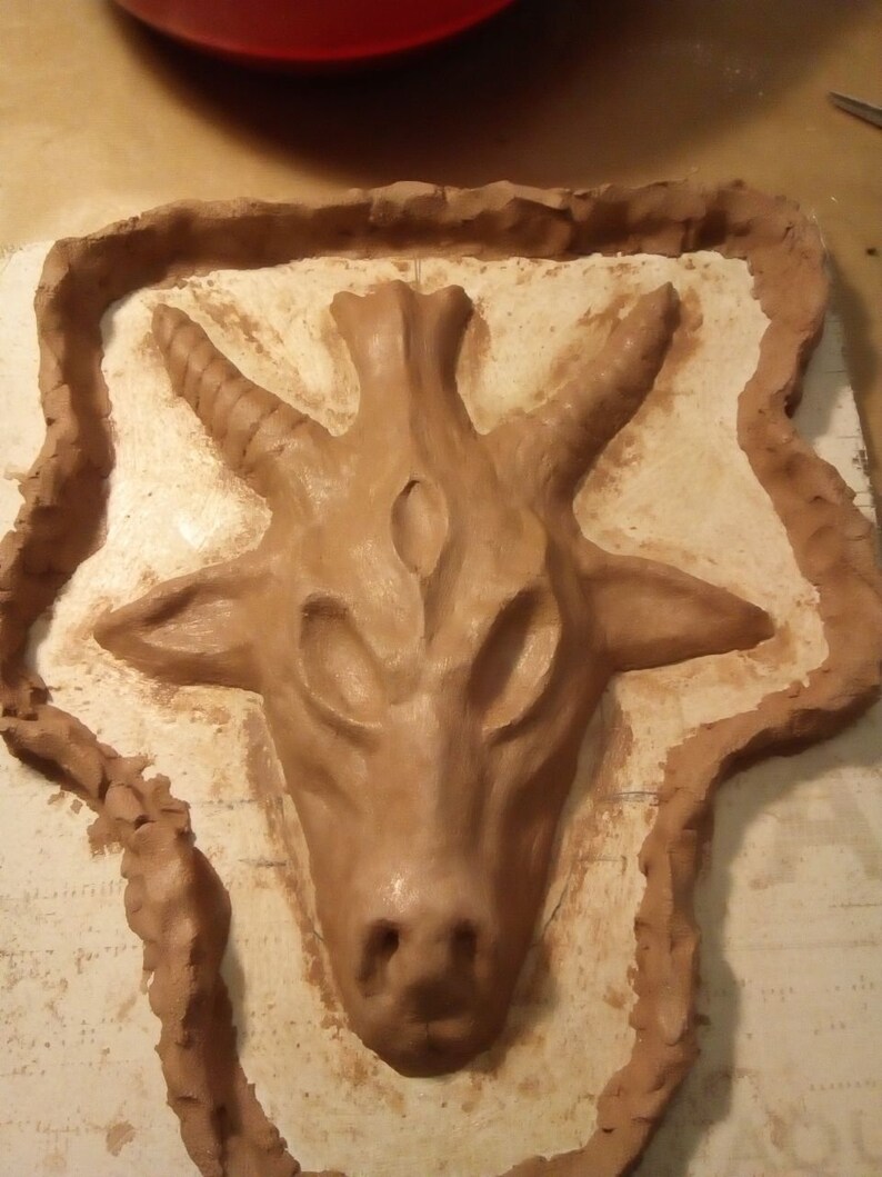 Baphomet Goats Head Mask Occult Horror Halloween Costume Goth - Etsy