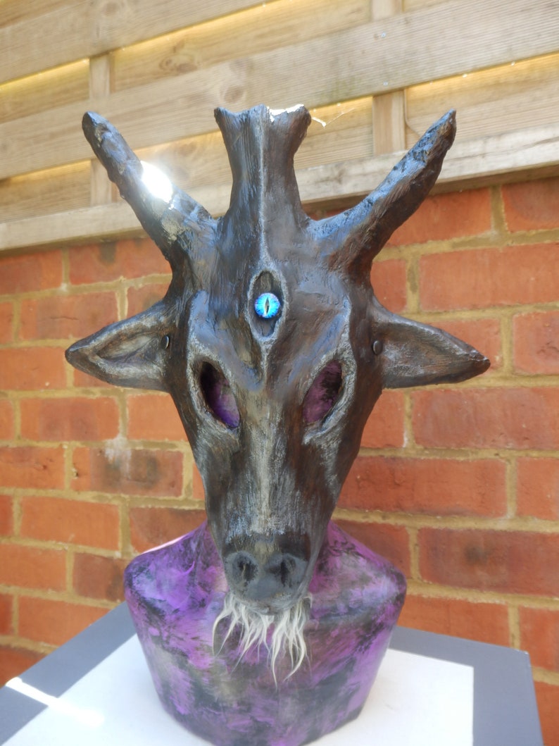 Baphomet Goats Head Mask Occult Horror Halloween Costume Goth Gothic - Etsy