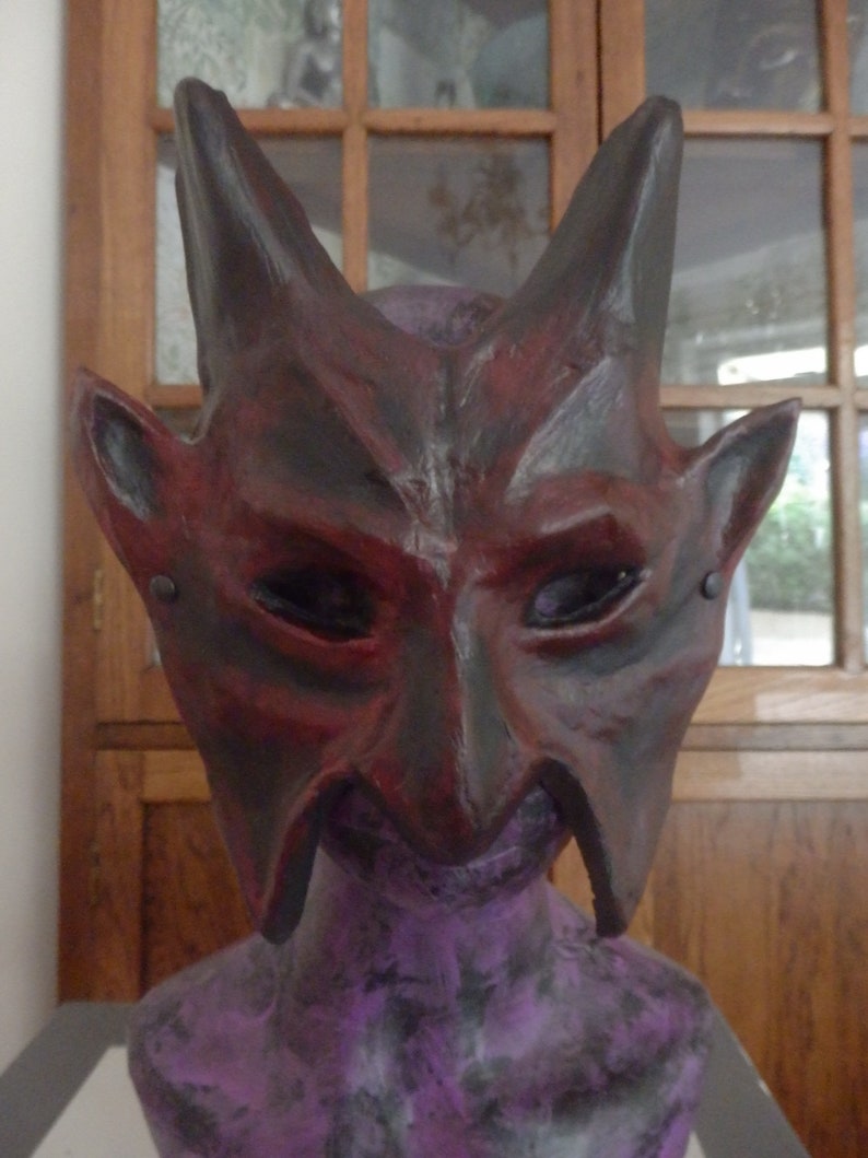 Devil Mask Venetian Papier Mache Carnival Costume Halloween Satan ...