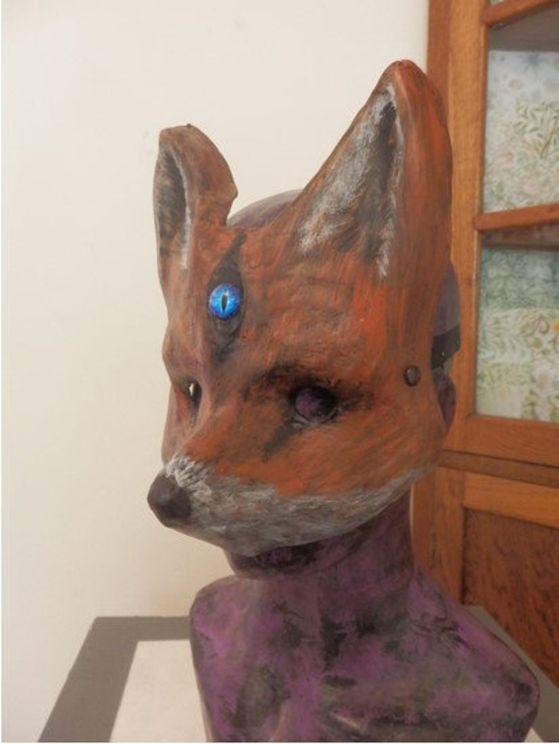 Fox Mask Paper Mache Venetian Carnival Costume Papier Animal Etsy fox-mask-paper-mache-venetian-carnival-costume-papier-animal-etsy