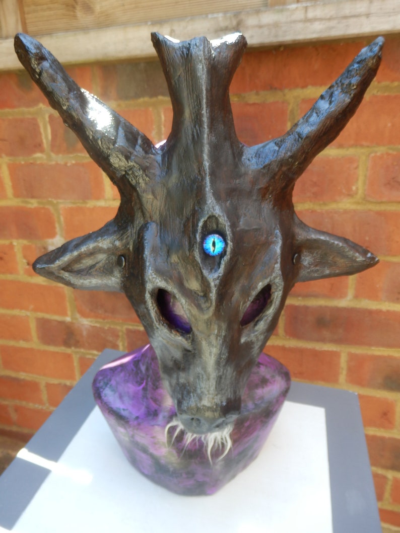 Baphomet Goats Head Mask Occult Horror Halloween Costume Goth Gothic - Etsy